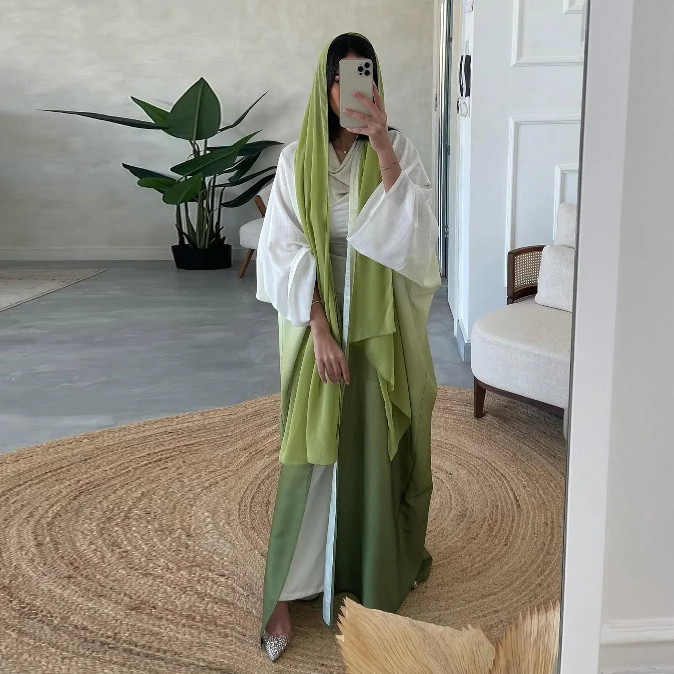 Kimono Abaya Dégradé Vert